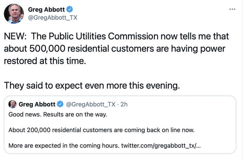 Winter Storm 2021 Updates - Southern Federal Power